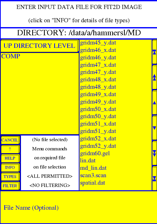 File Selection and input